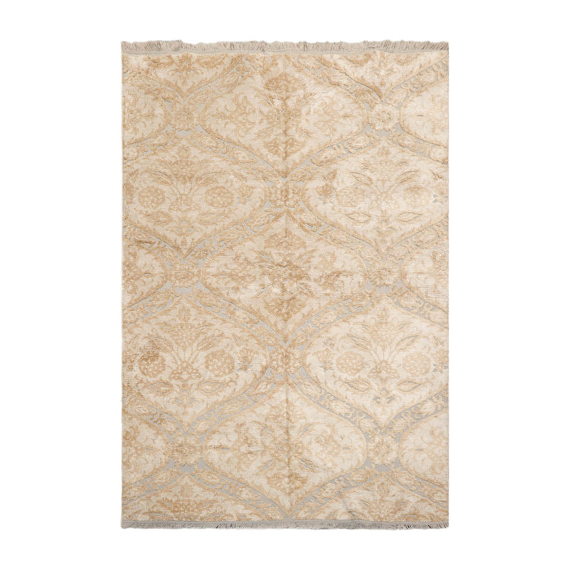 Bungalow Rose Handmade Handwoven Beige Rug | Wayfair