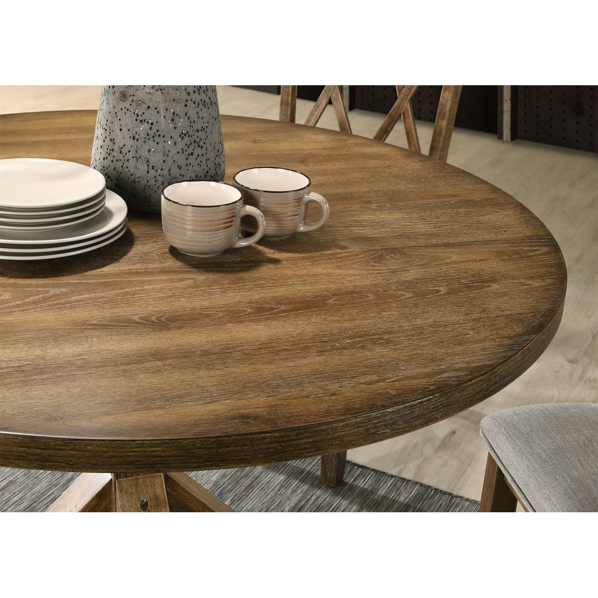 Gracie Oaks Windvale Cross-Buck Base Dining Table (Only Tables, No ...