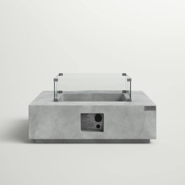 Sol 72 Outdoor™ Abigale Concrete/Glass Propane/Natural Gas Fire Pit ...