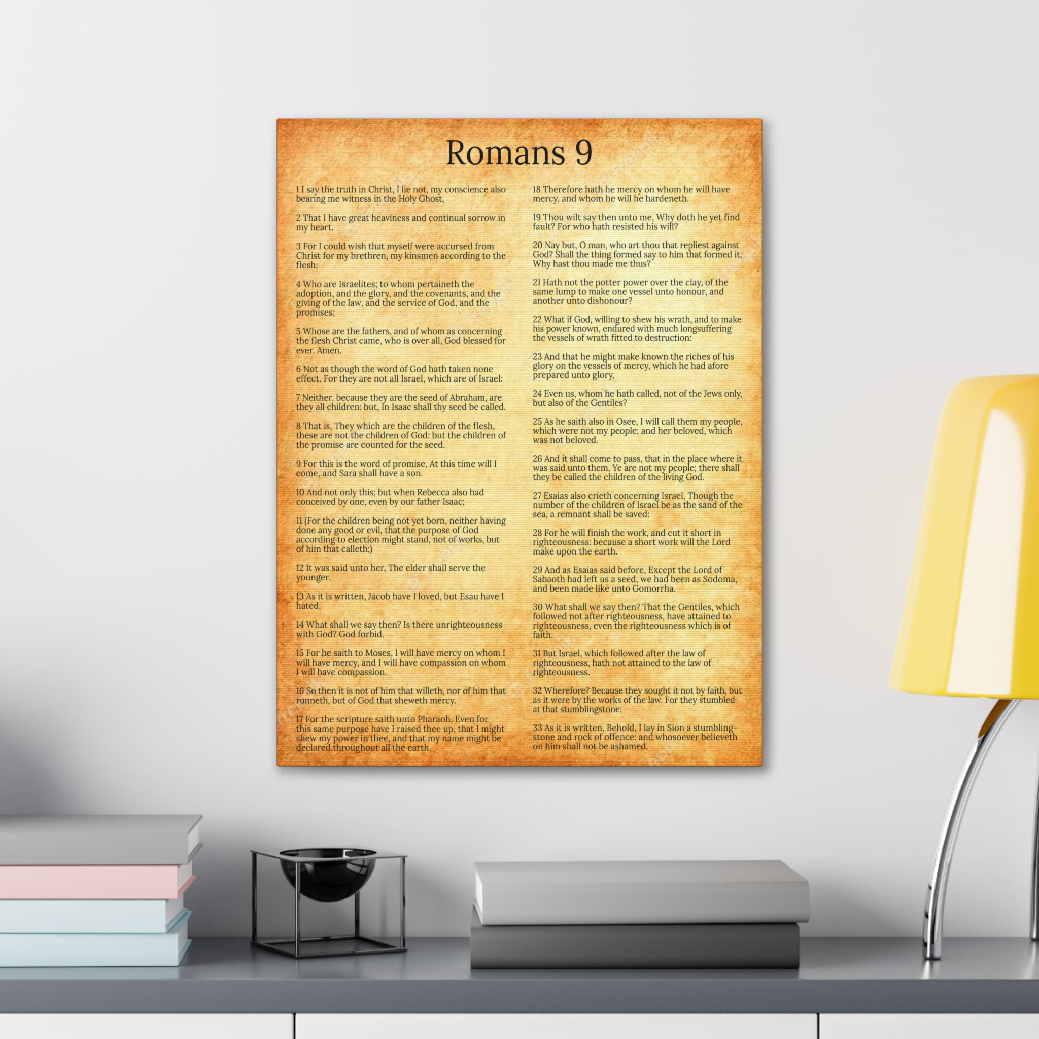 Trinx Romans 9 Chapter Gold God's Sovereign Choice Christian Wall Art ...