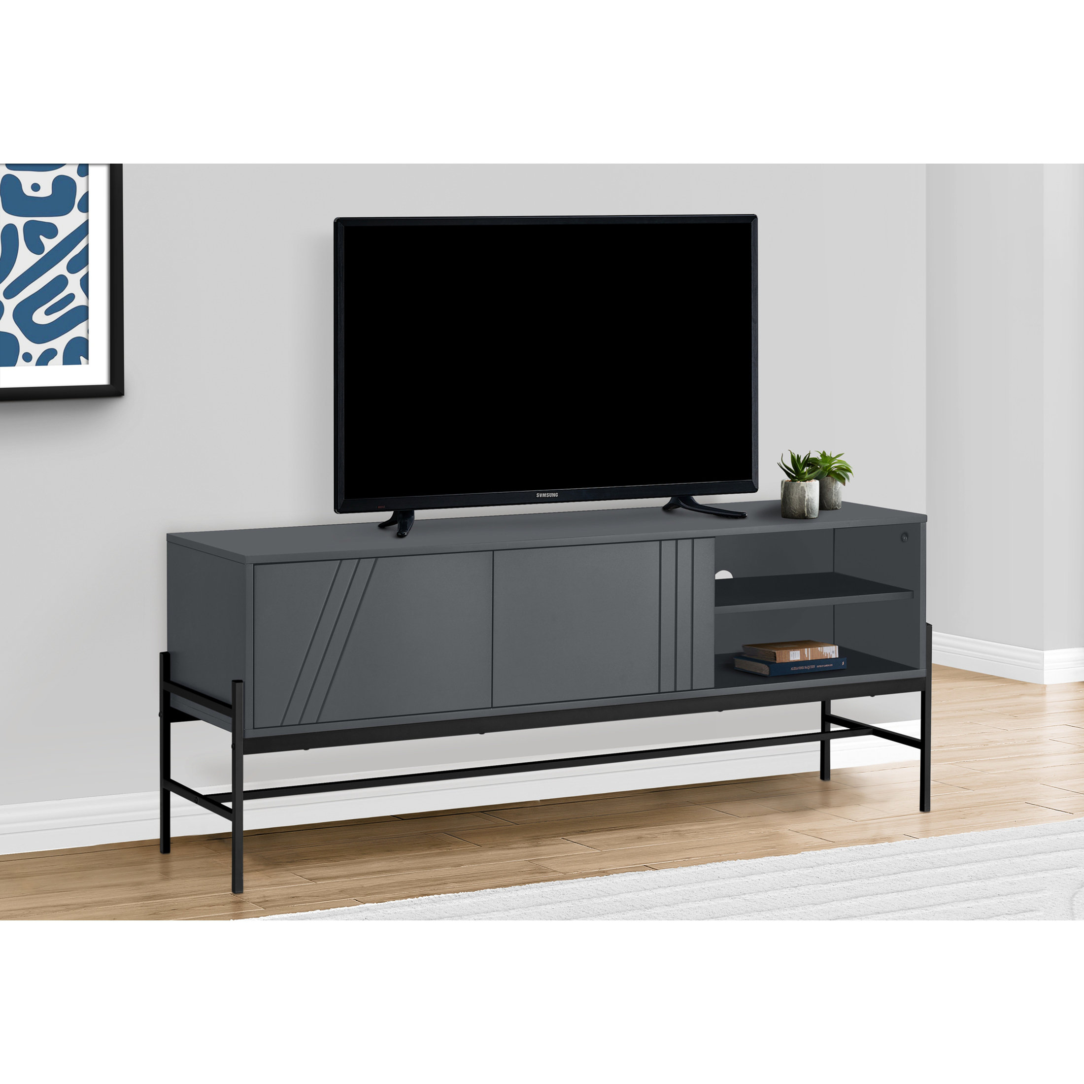 Latitude Run® Tv Stand, 60 Inch, Console, Media Entertainment Center ...