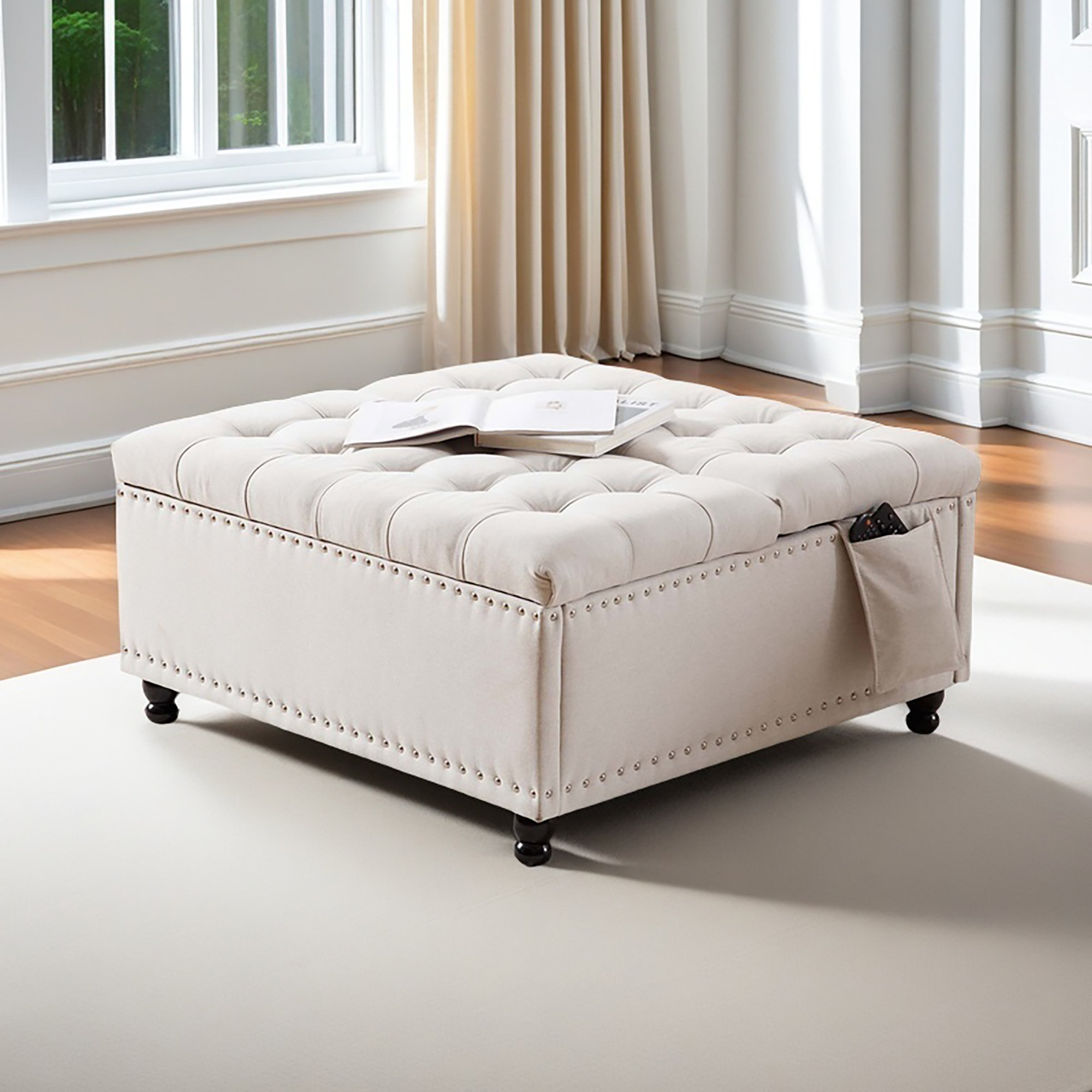 Alcott Hill® 35 Inch Extra Large Storage Ottoman Coffee Table With Lift ...