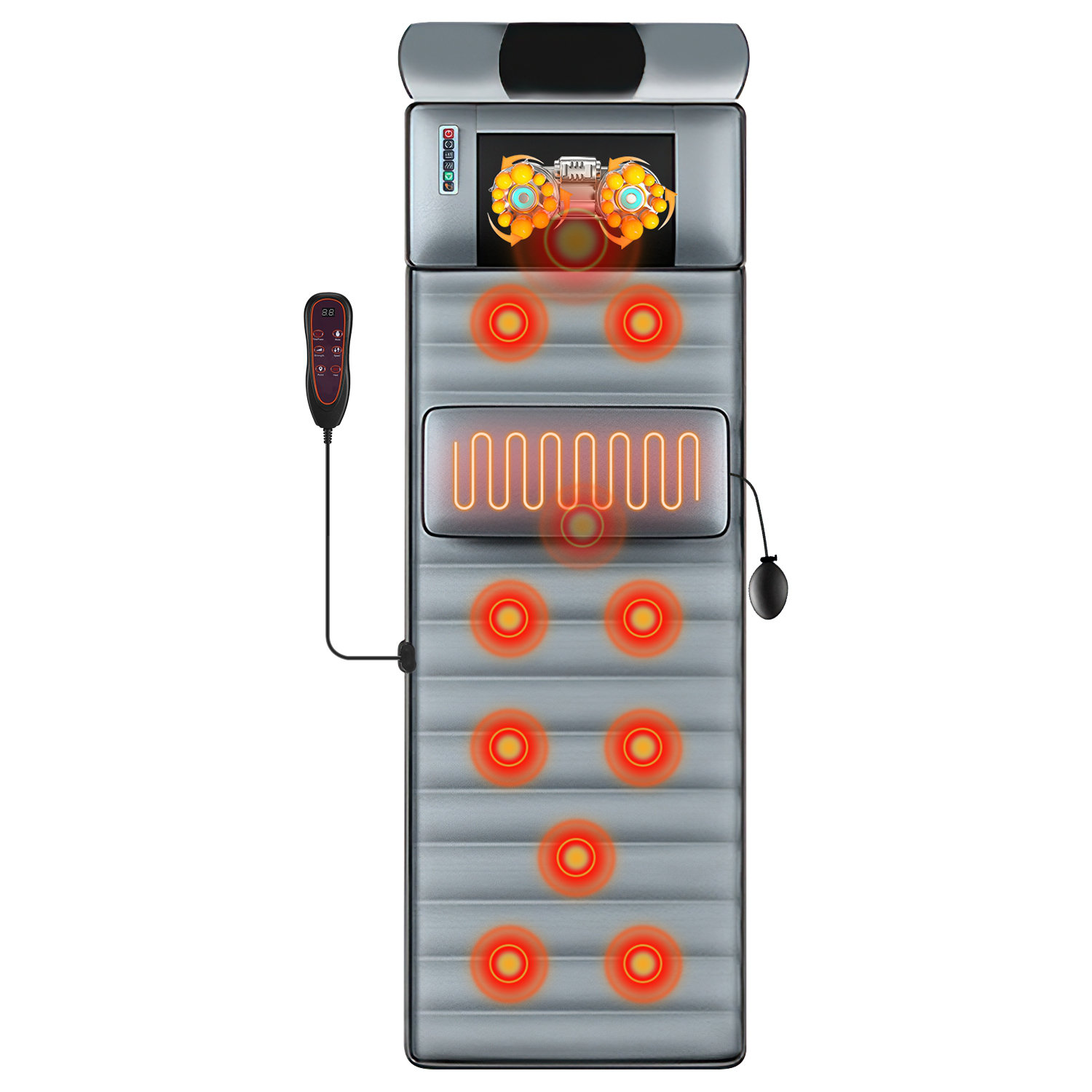 Inbox Zero Full Body Electric Massage Mat | Wayfair