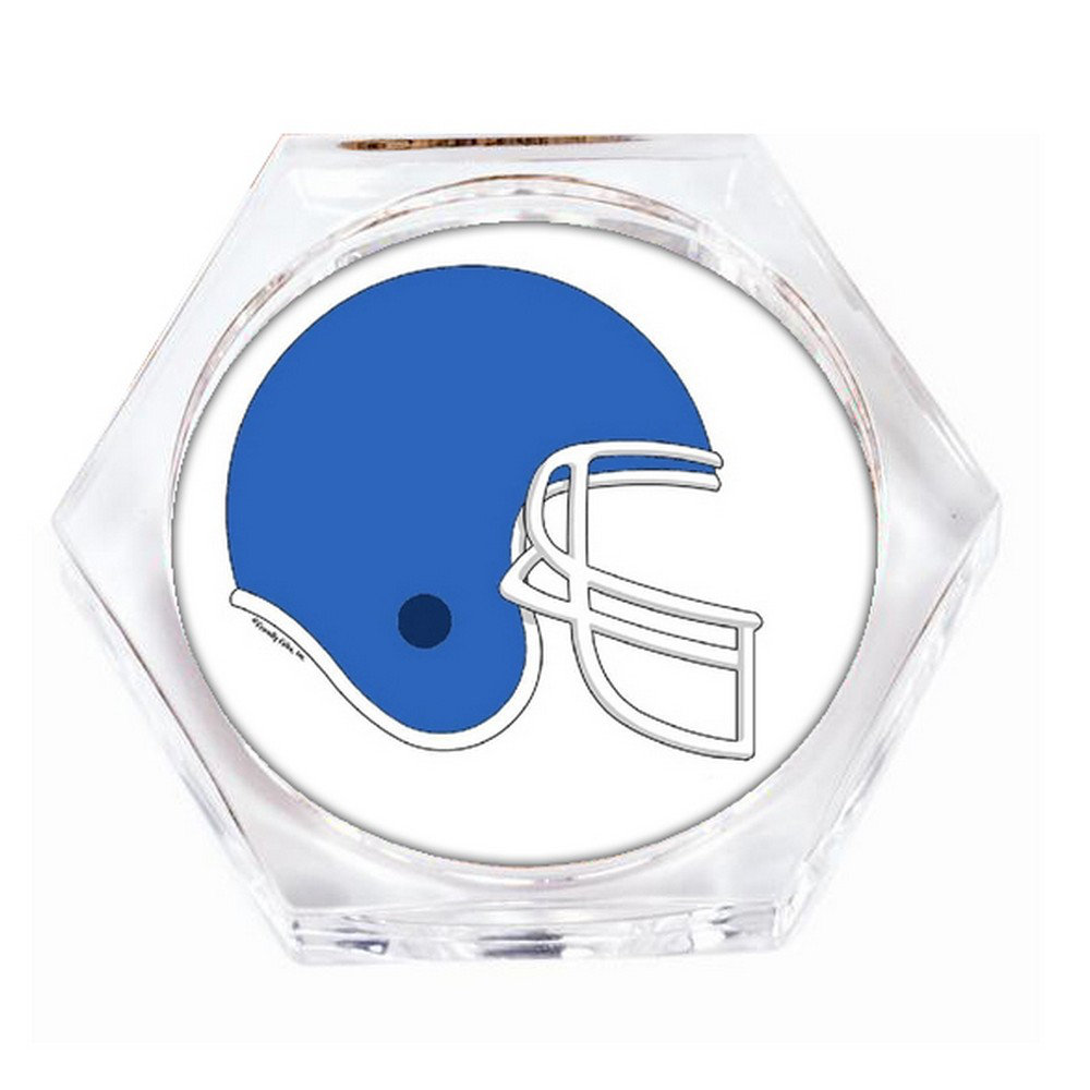 Printed Perfection Personalized Football Helmet - Light Blue Drink ...