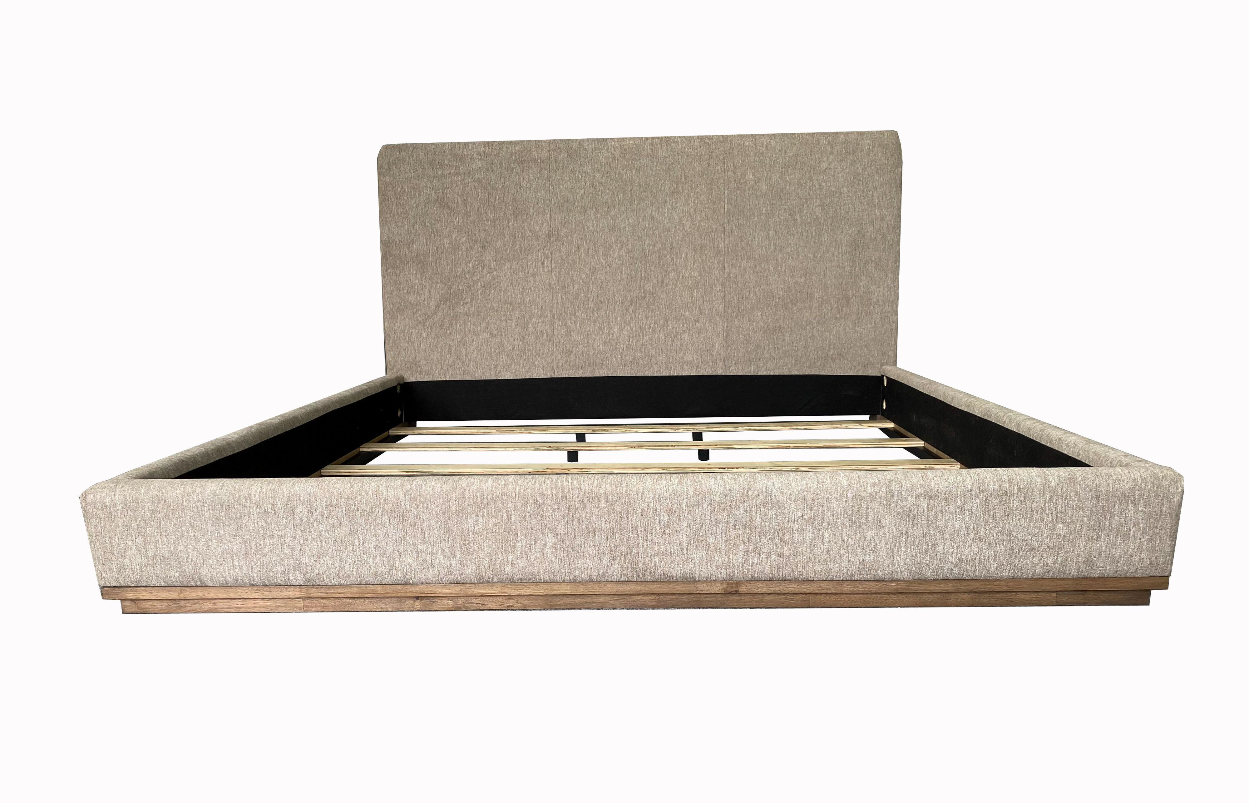 Latitude Run® Aurora Upholstered Platform Style Bed, Latte | Wayfair