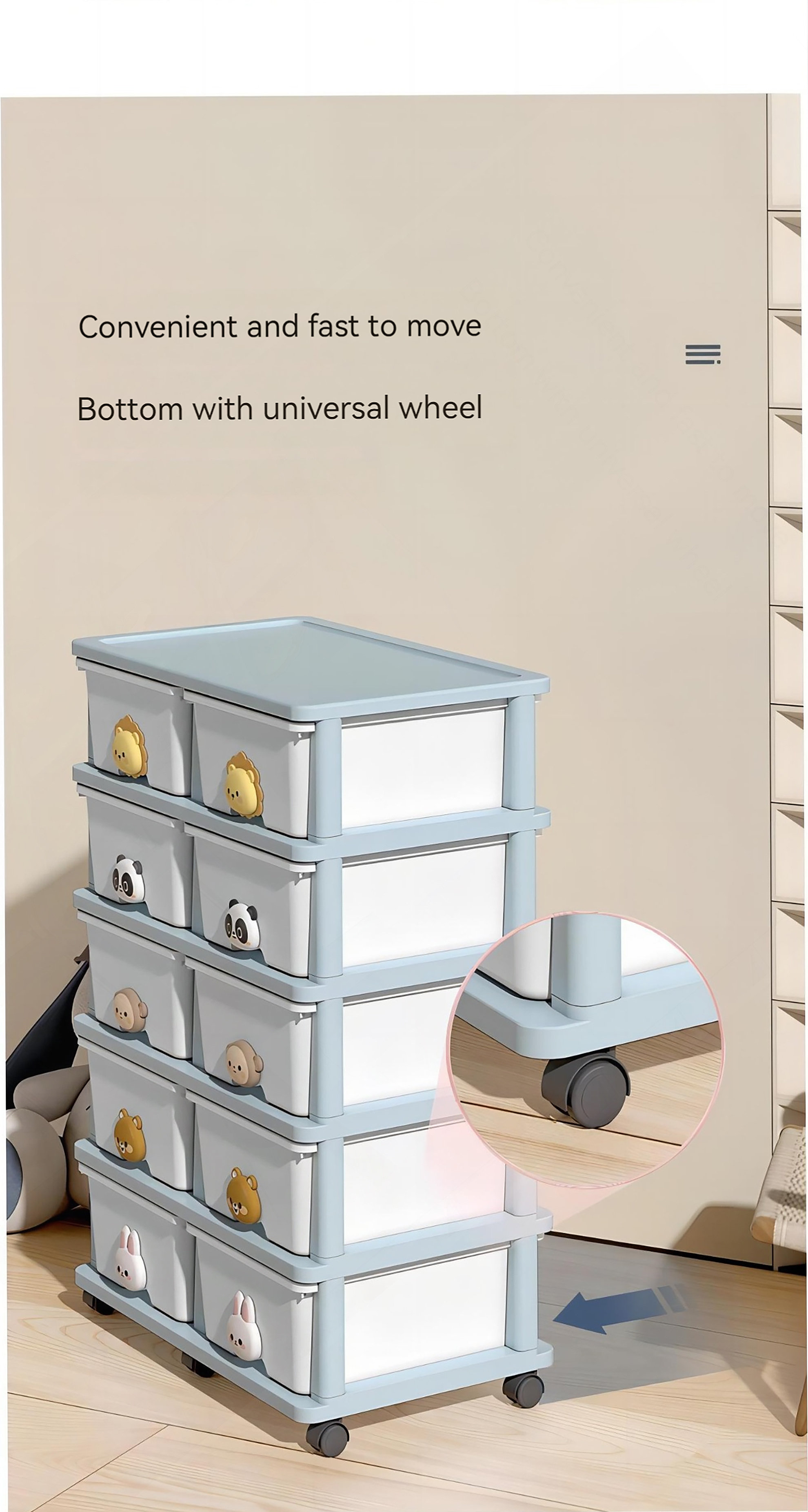 Zoomie Kids Drawer Storage Rack - 8 drawers - 4 layer, Flexible ...