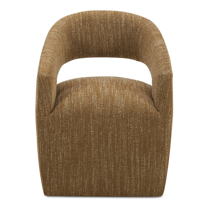 Wade Logan® Barrow Rolling Dining Chair Amber Glow | Wayfair