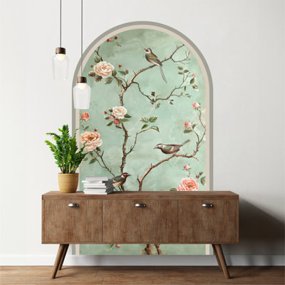 ART TERRITORY Peel and Stick Chinoiserie Wallpaper, Botanical Peel and ...