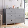 Winston Porter Grey 6 Chest Of Drawer Dresser, Modern Dresser With Deep ...