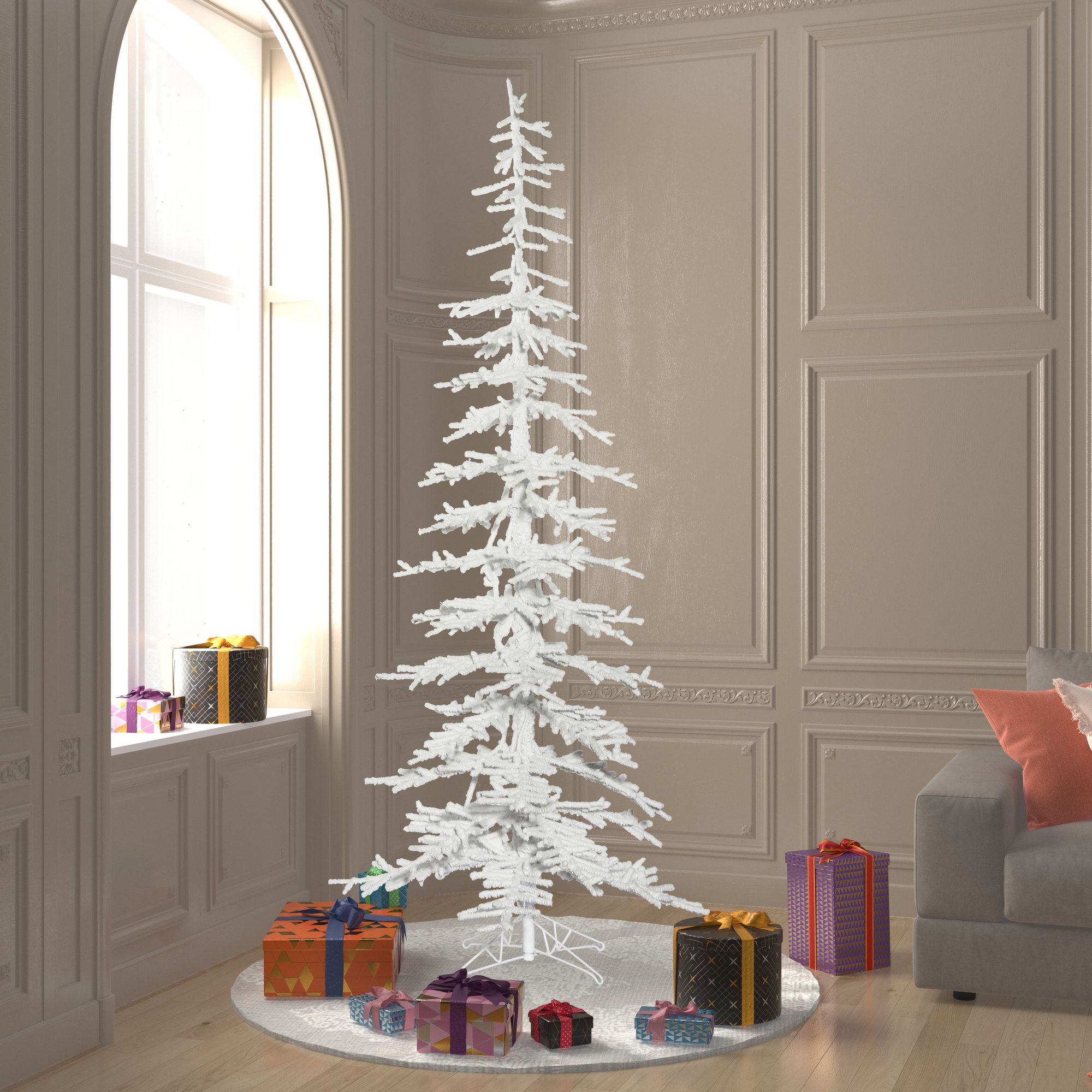 The Holiday Aisle® Flocked Kuna Pine Artificial Christmas Tree | Wayfair