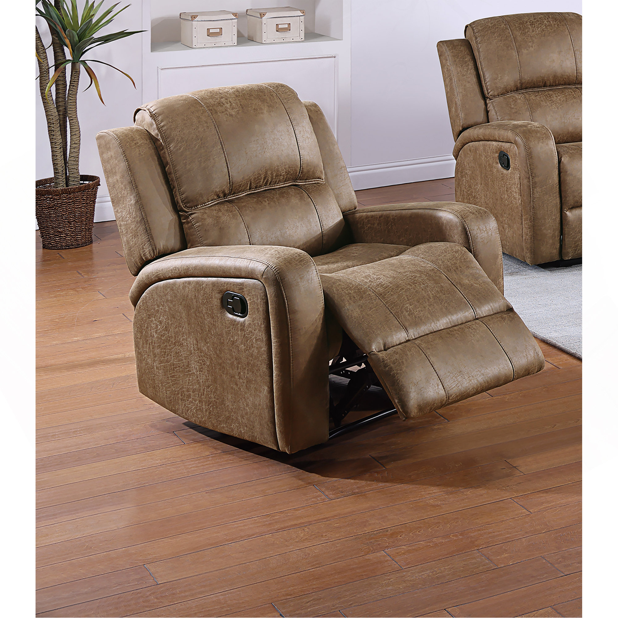 Red Barrel Studio Luxurious Single Recliner With Horizontal And ...