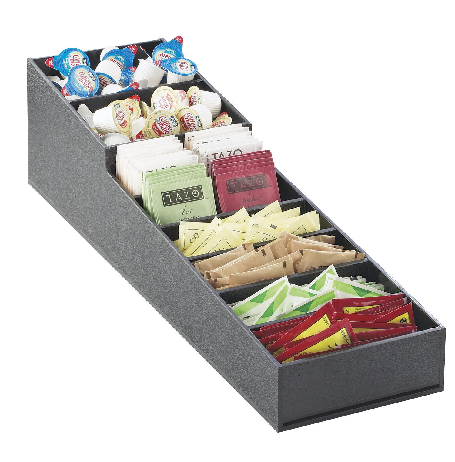 Cal-Mil Slanted Condiment Tray Blk | Wayfair