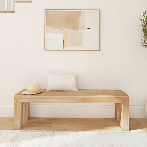Wade Logan® Linzy Modern Wood Bench & Reviews | Wayfair