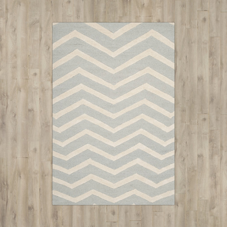 Ebern Designs Sanyla Hand Tufted Wool Chevron Rug & Reviews | Wayfair
