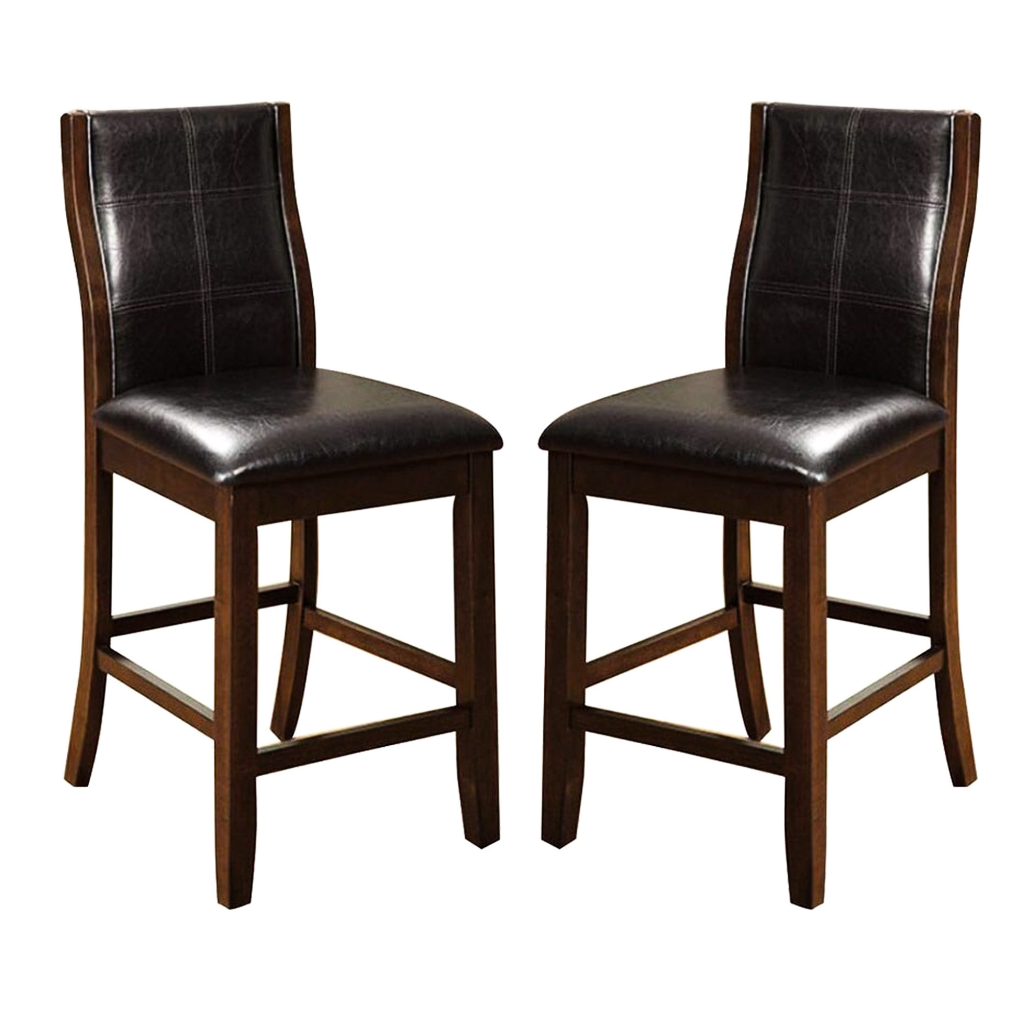 Red Barrel Studio® Of 2 Counter Height Dining Chairs In Brown Cherry ...