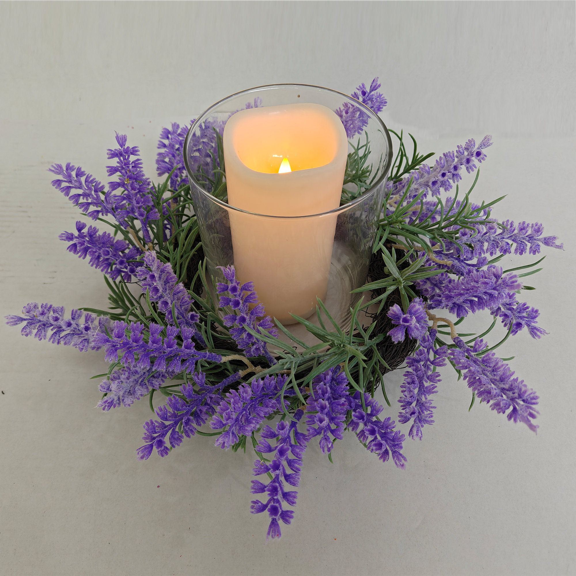 The Holiday Aisle® Fannin Lavender Flowers With Hanging Ring 14" | Wayfair
