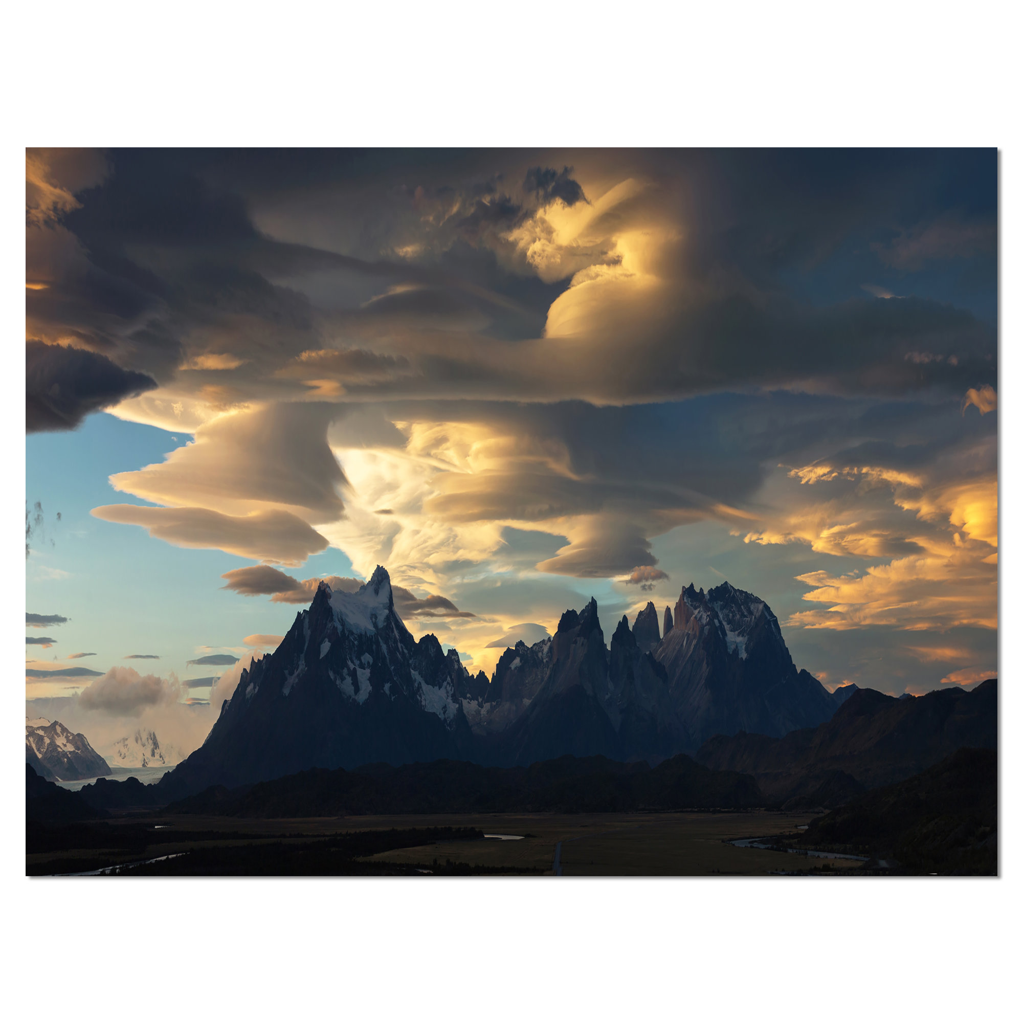 Design Art Torres del Paine National Park - Wrapped Canvas Photograph ...