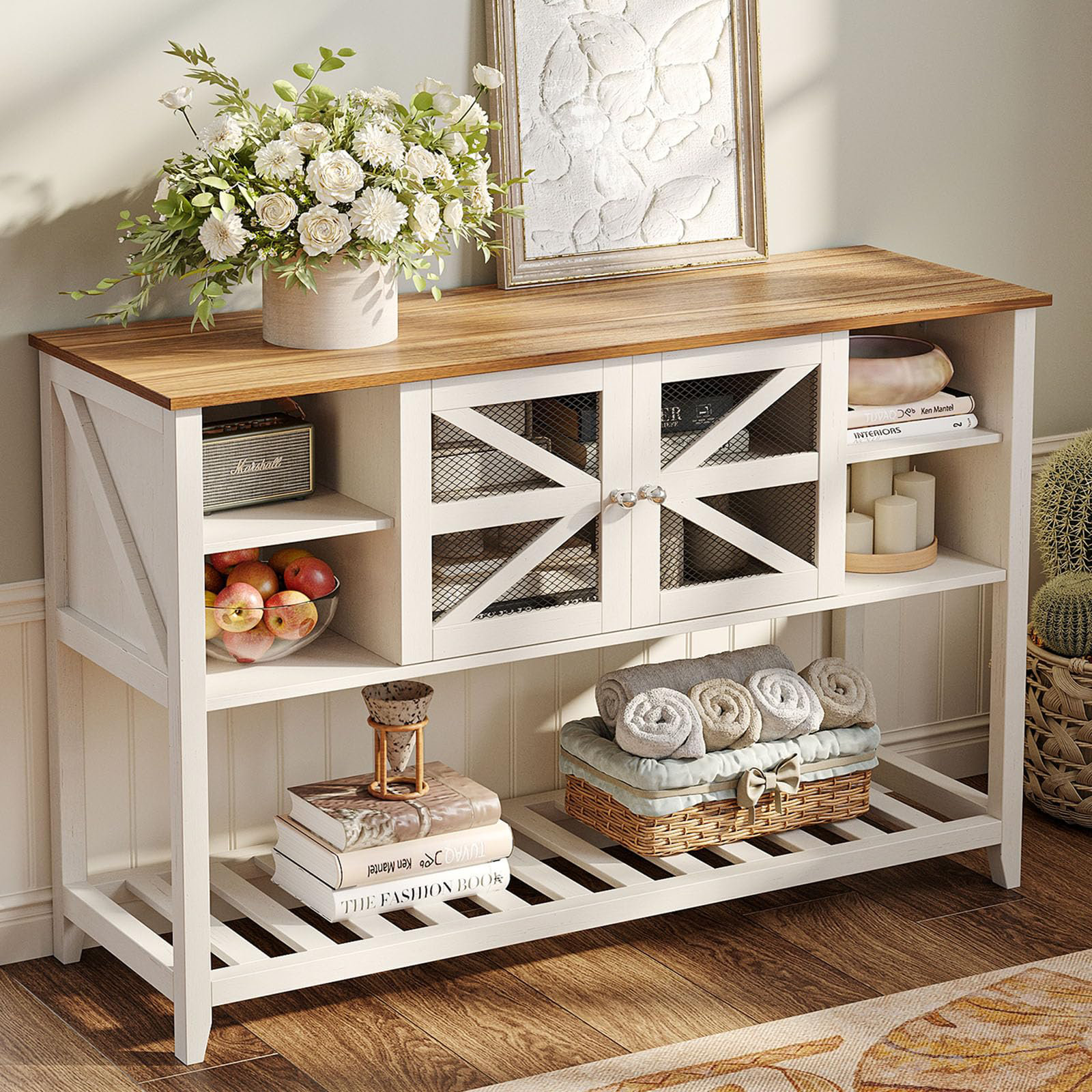 Gracie Oaks Entryway Table With 2 Doors | Wayfair
