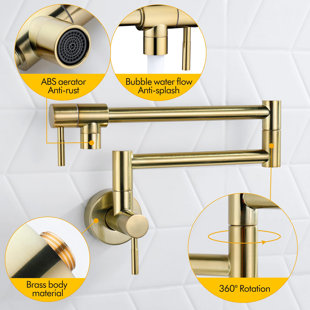 Gold Kitchen Faucets | Wayfair