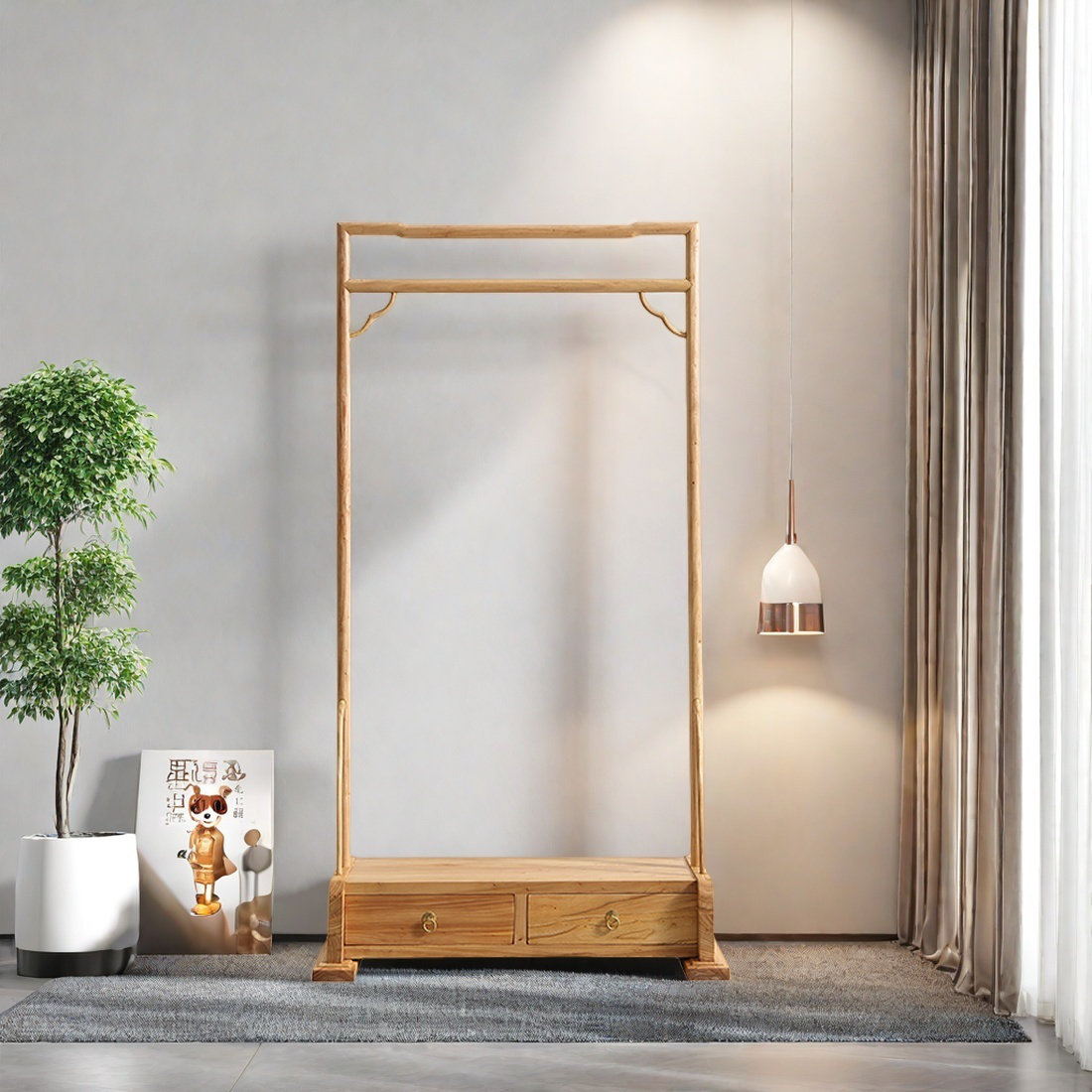 Your Favorite Celebrities Elegant Garment Rack with Storage Drawers ...