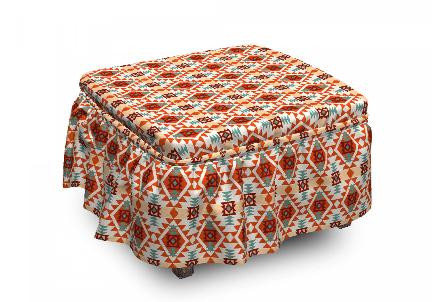 East Urban Home Tribal Aztec Folk Native Motif 2 Piece Box Cushion ...