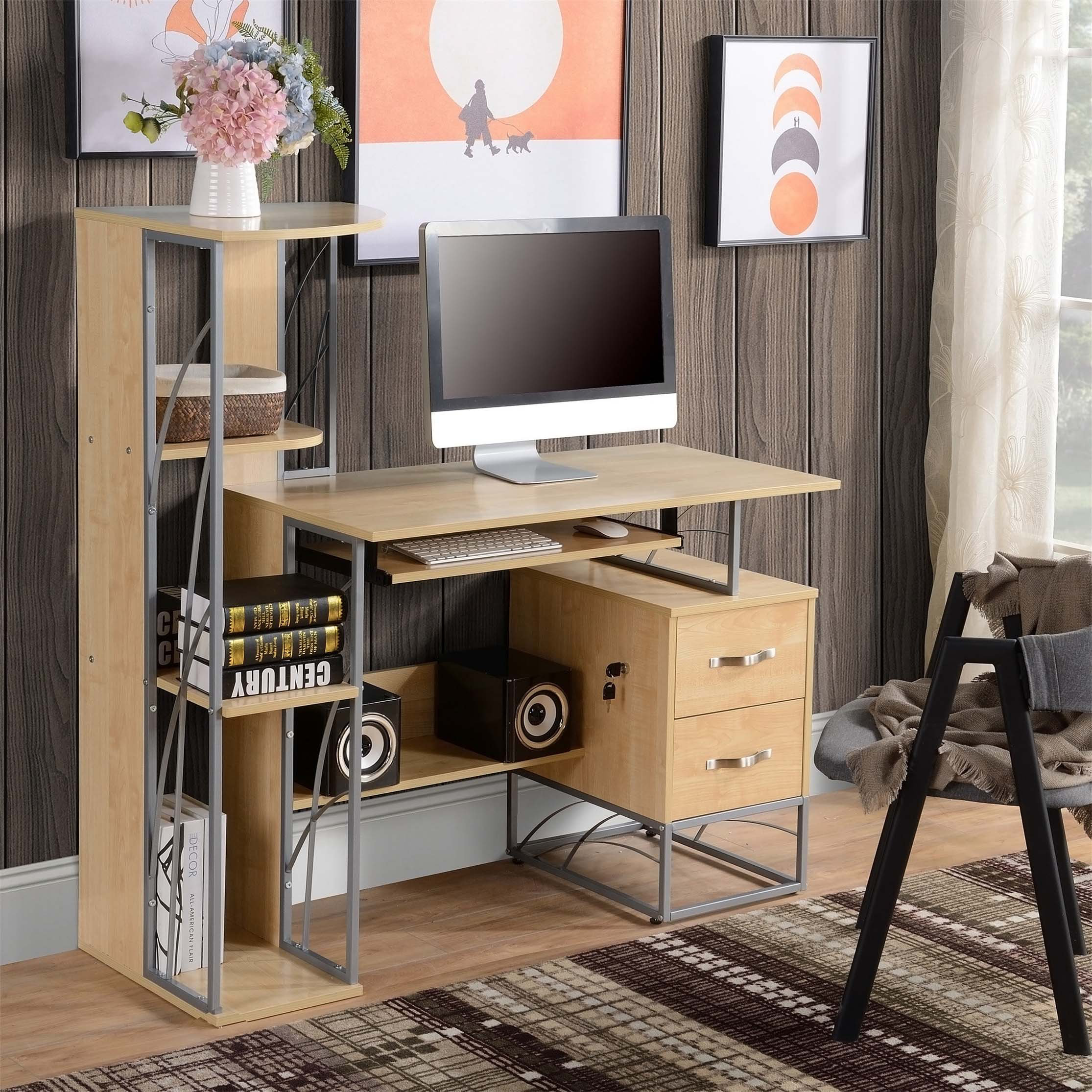 Latitude Run® Jaxstyn 48.50'' W Rectangle Computer Desk | Wayfair
