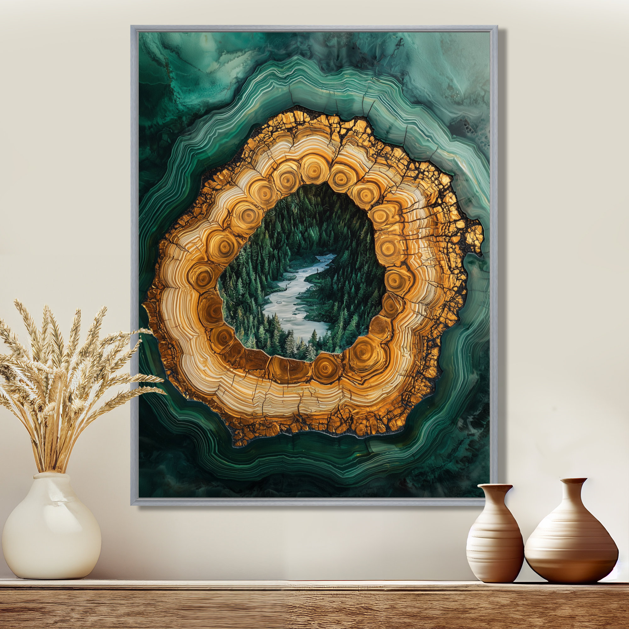 Millwood Pines Bold Forest Landscape Path Of The Emerald River III ...