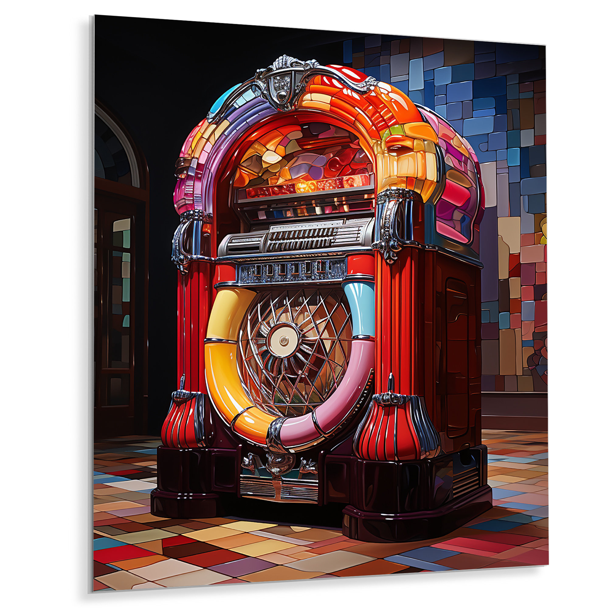 Winston Porter Jukeboxes Nostalgic Melodies II On Metal Print | Wayfair