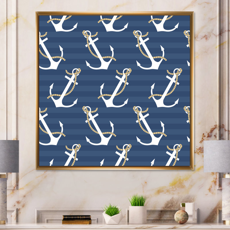 Breakwater Bay Anchors Pattern " Anchors Pattern " Painting Print on ...