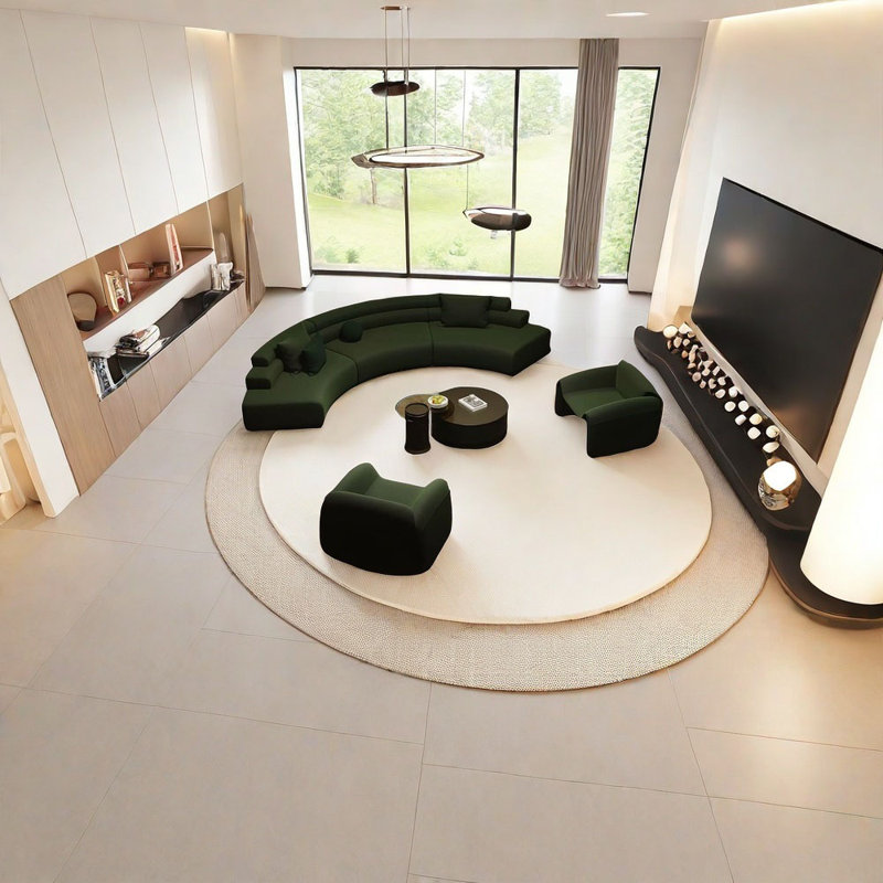 KANGLY Semi-circular curved light luxury negotiation sofa | Wayfair