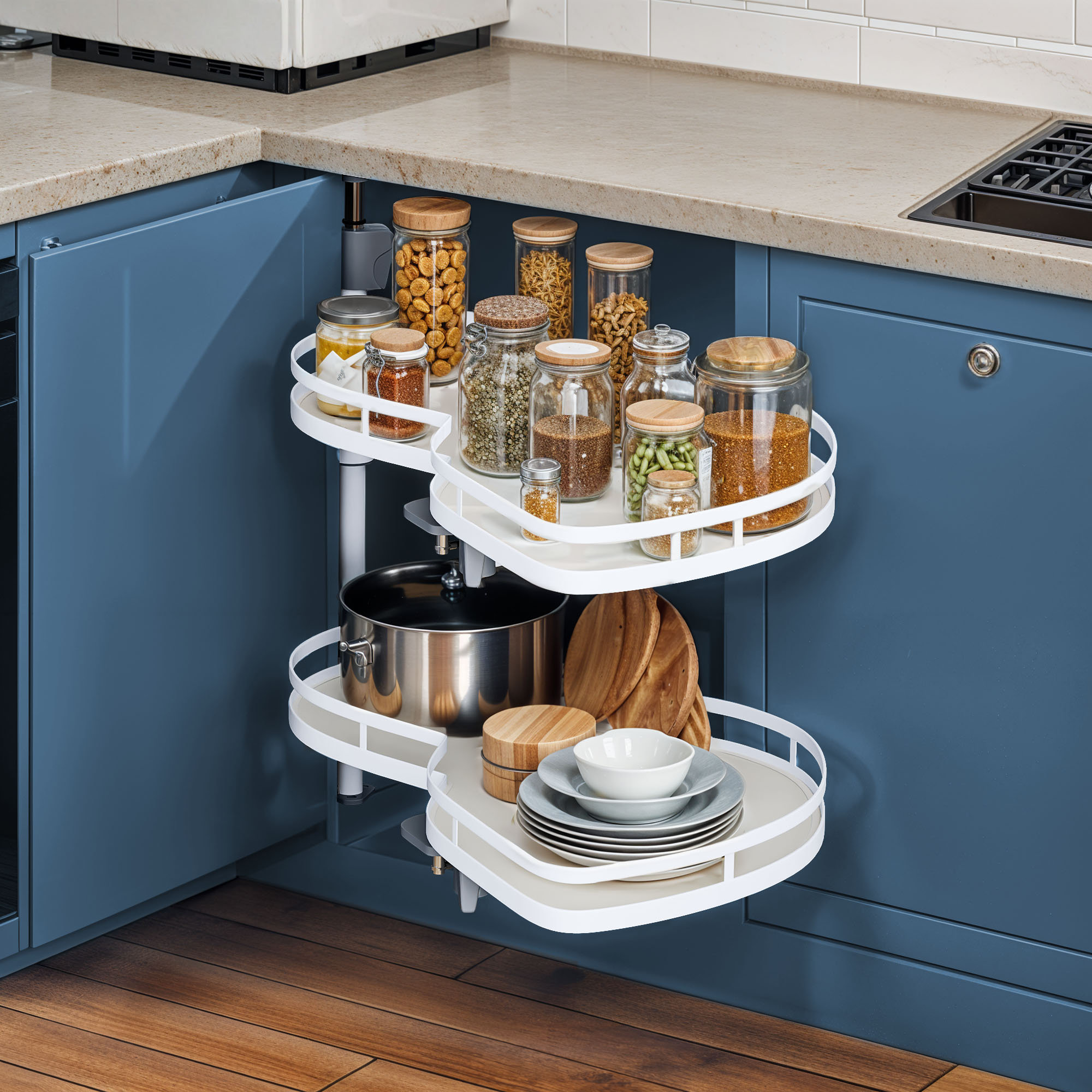 Ivy Bronx Swing-Out Blind Corner Kitchen Cabinet Organizer - Wayfair Canada