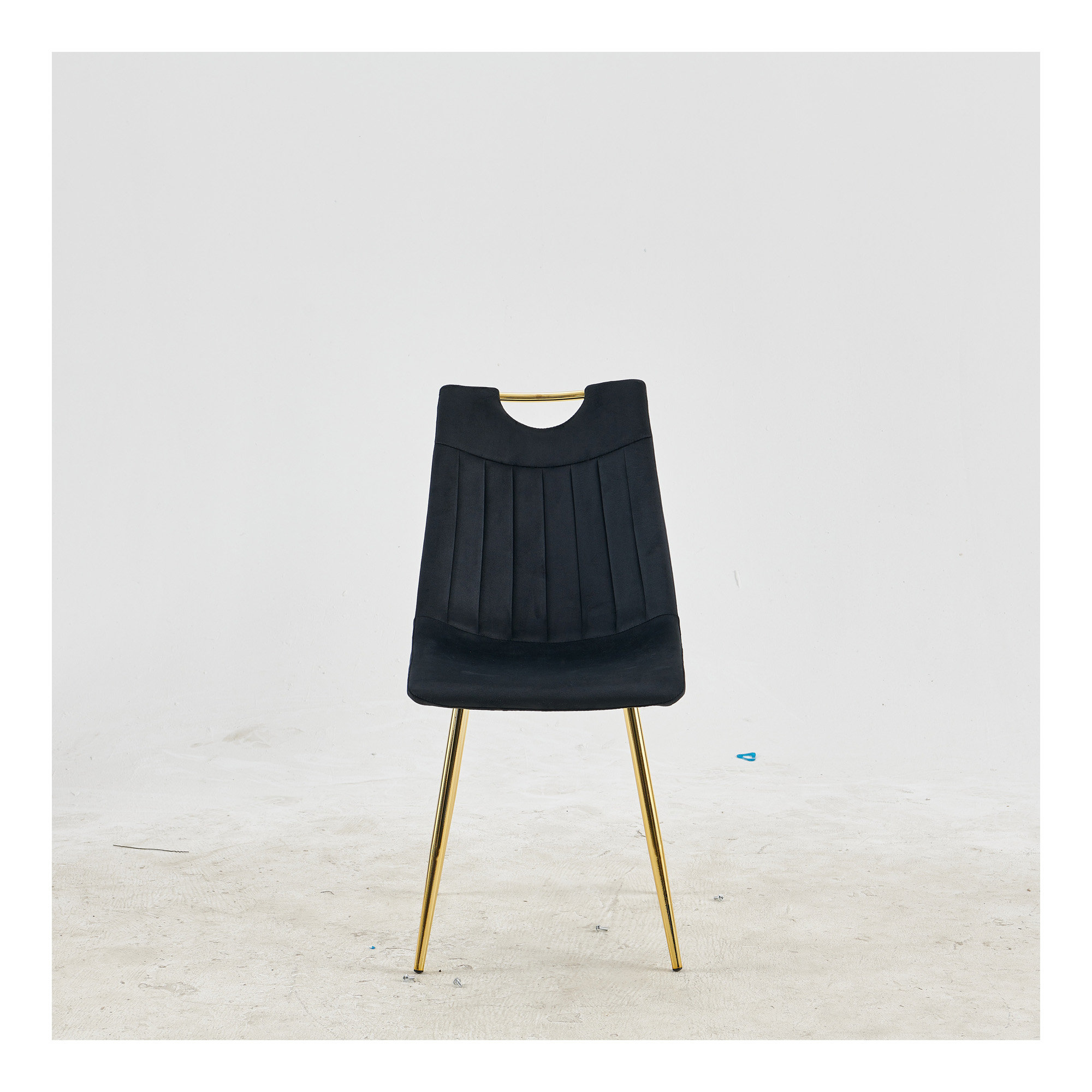 Mercer41 golden leg and black seat chair,set of 4,dining chair,coffee ...