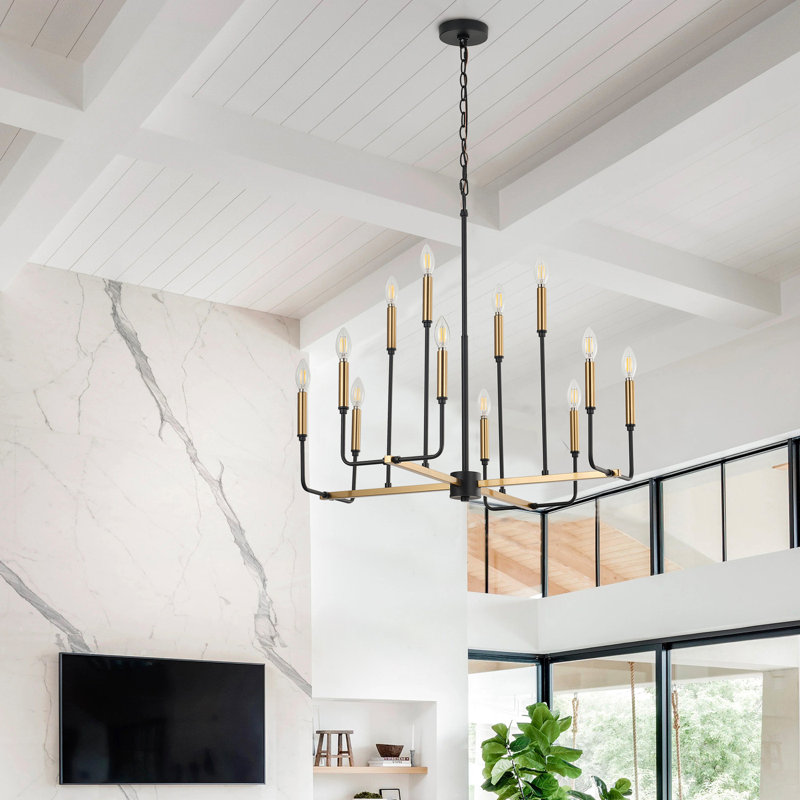 17 Stories 12-Dumb black dimmable iron large pendant light | Wayfair