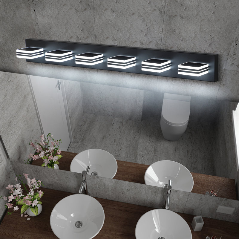 Ivy Bronx Emitte 6 - Light Dimmable LED Bath Bar | Wayfair
