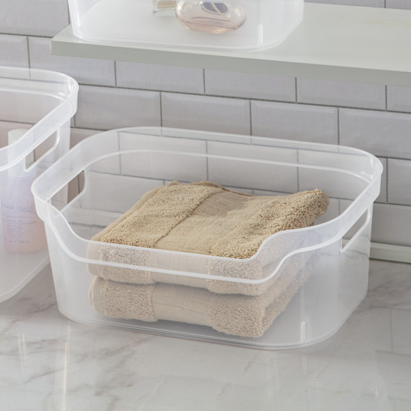 Sterilite Medium Open Bin, Storage Container with Handles to Organize ...