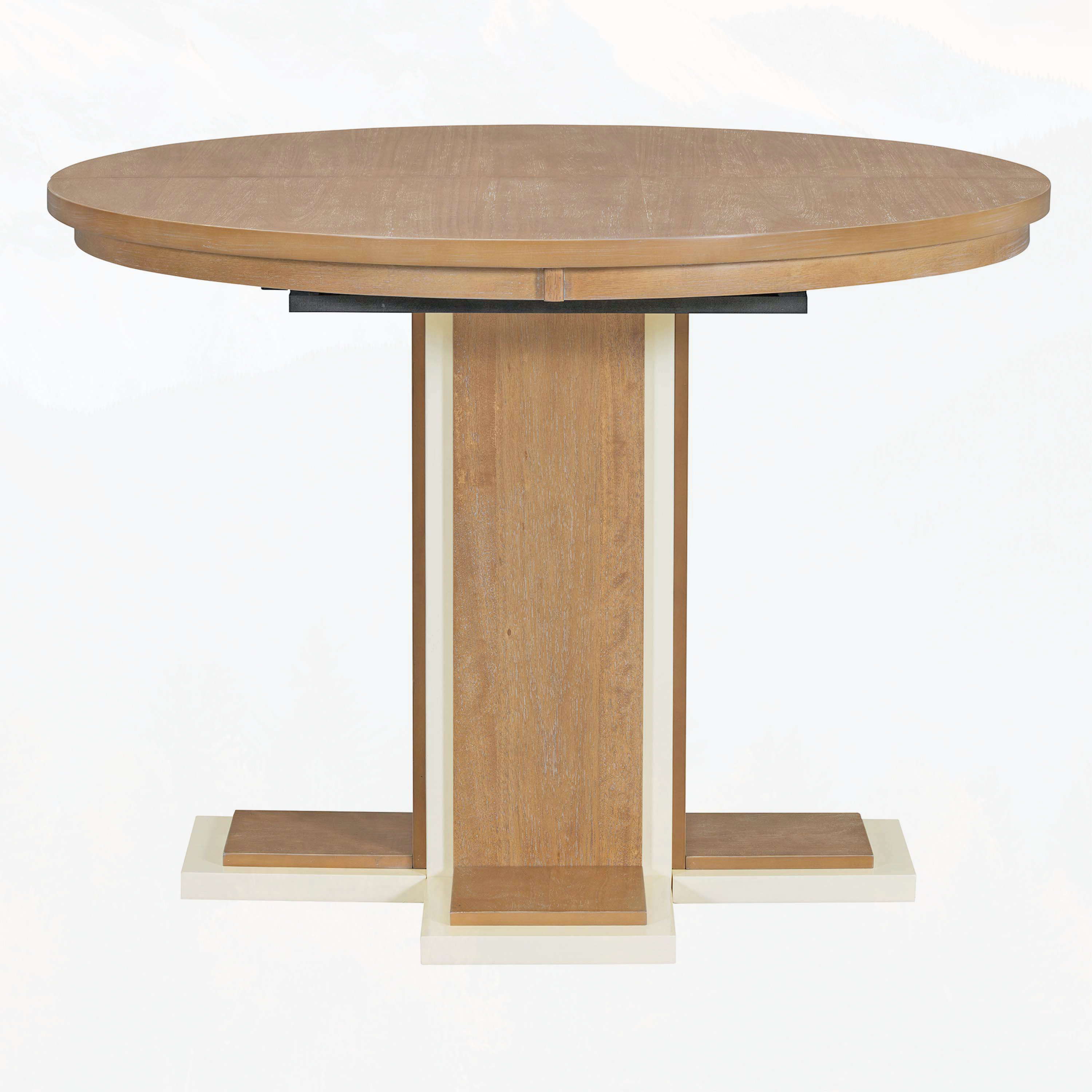 Red Barrel Studio® Extendable Dining Table with a 16-inch Middle Leaf ...