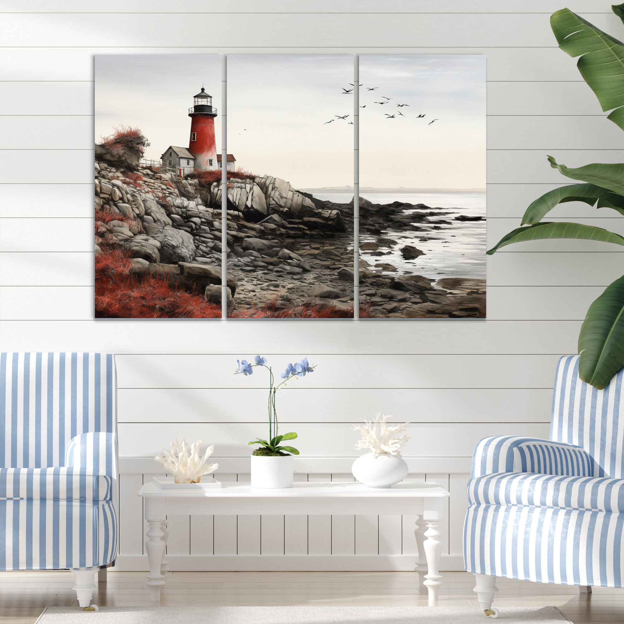 Design Art Coastal Seaside Harmony II - Beach & Ocean Metal Wall Art ...