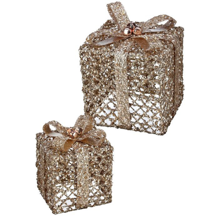 Regency International 2 Piece Gift Box Glitter with Bow Set | Wayfair