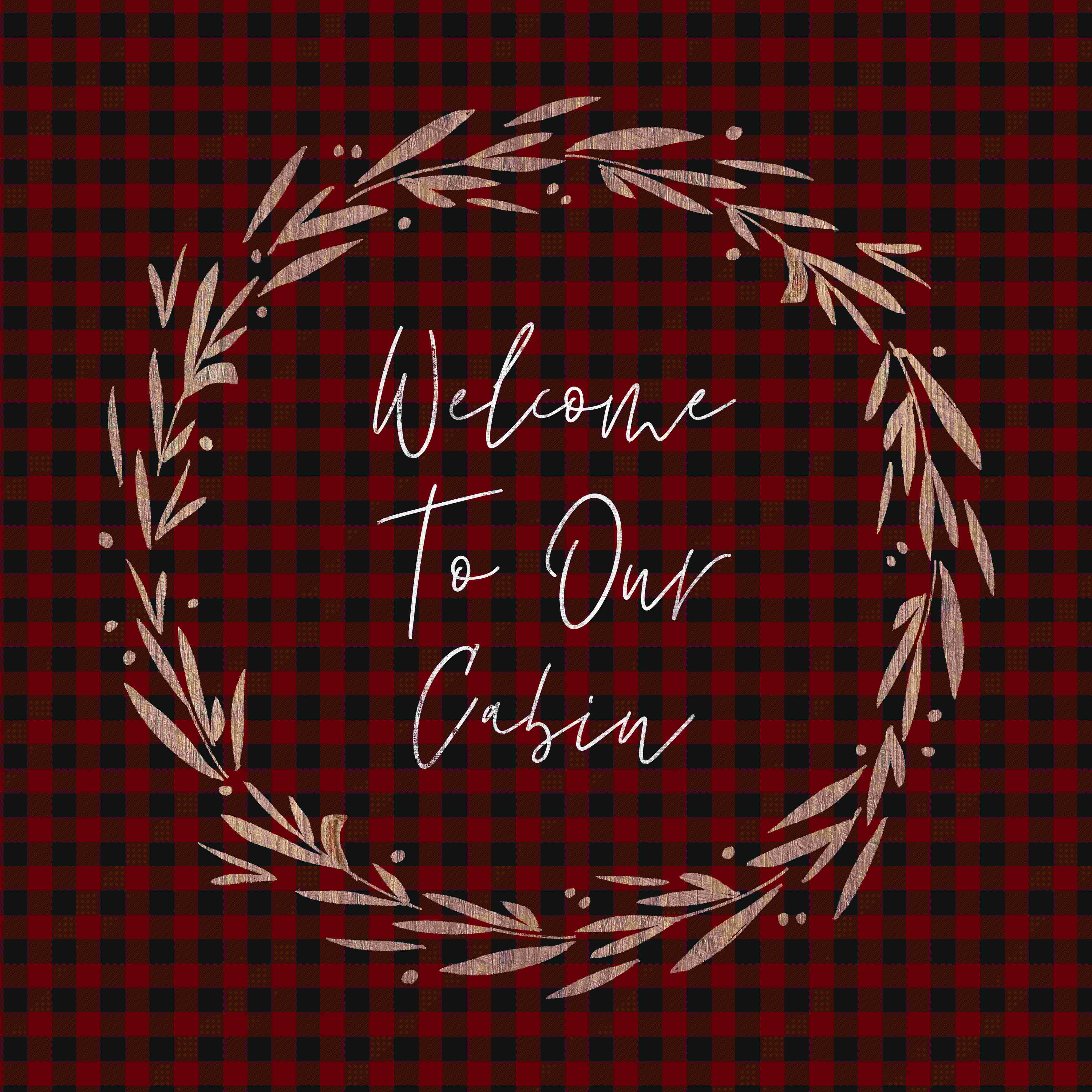 Union Rustic Welcome On Plaid - Wayfair Canada