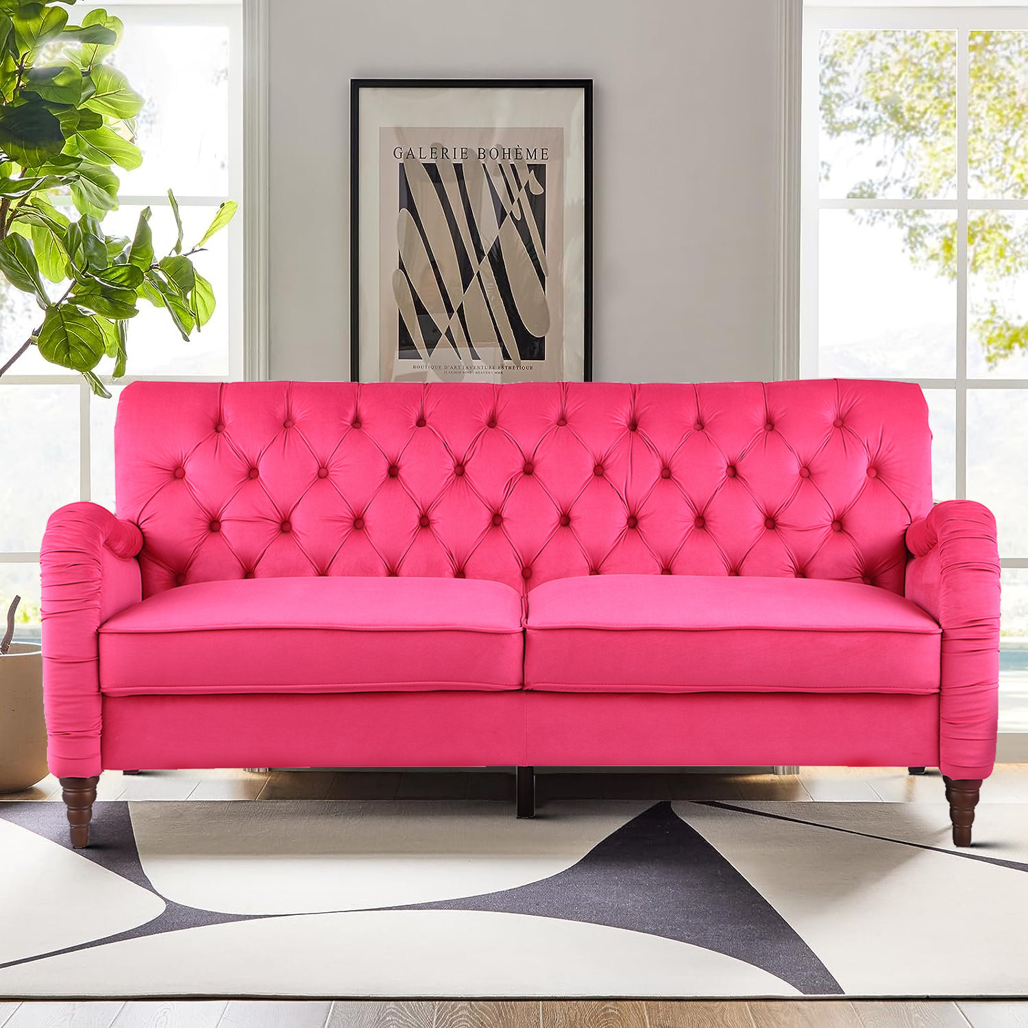 House of Hampton Iconya Luxurious and comfortable sofa with tufted ...