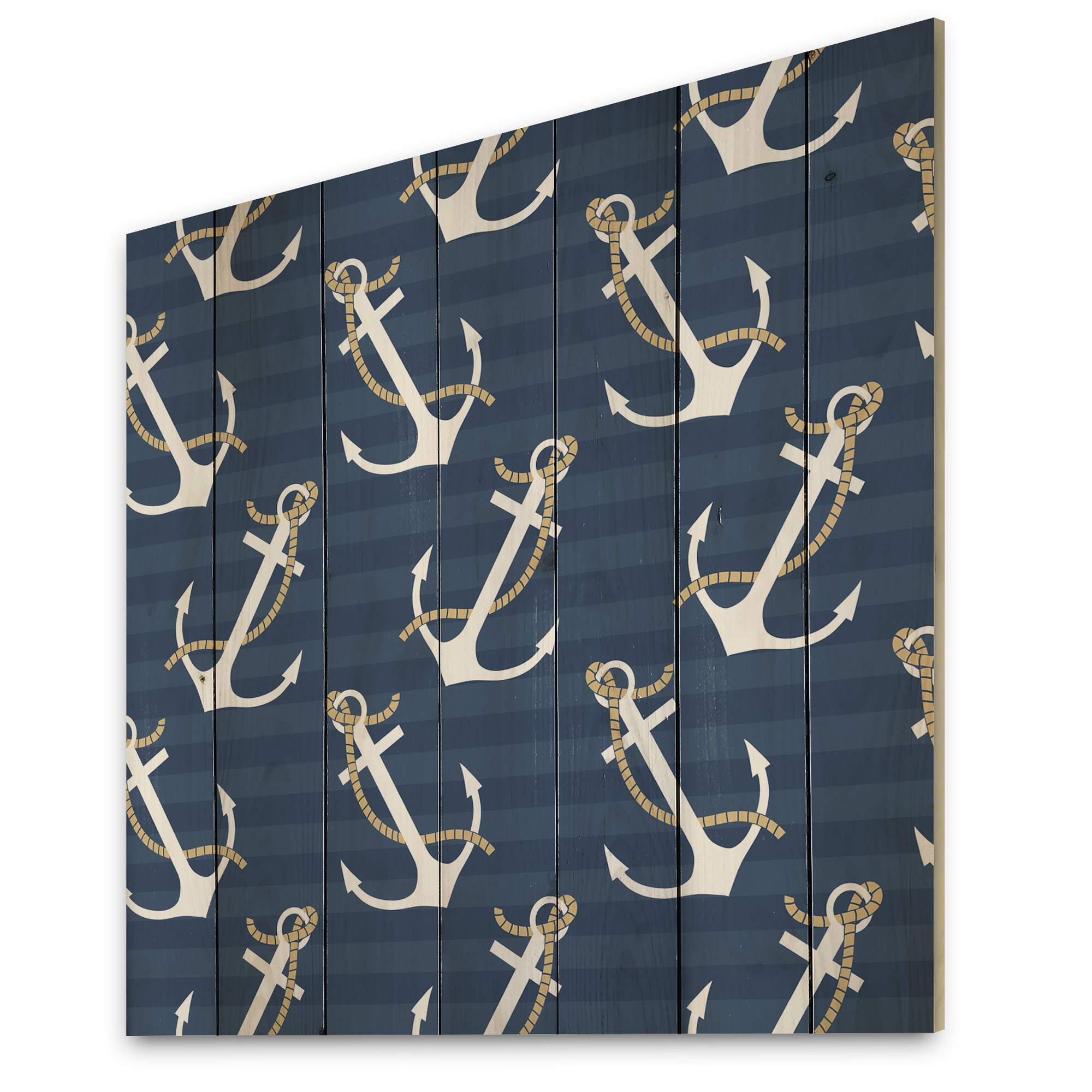 Breakwater Bay Anchors Pattern - Patterned Wood Wall Art Panels ...