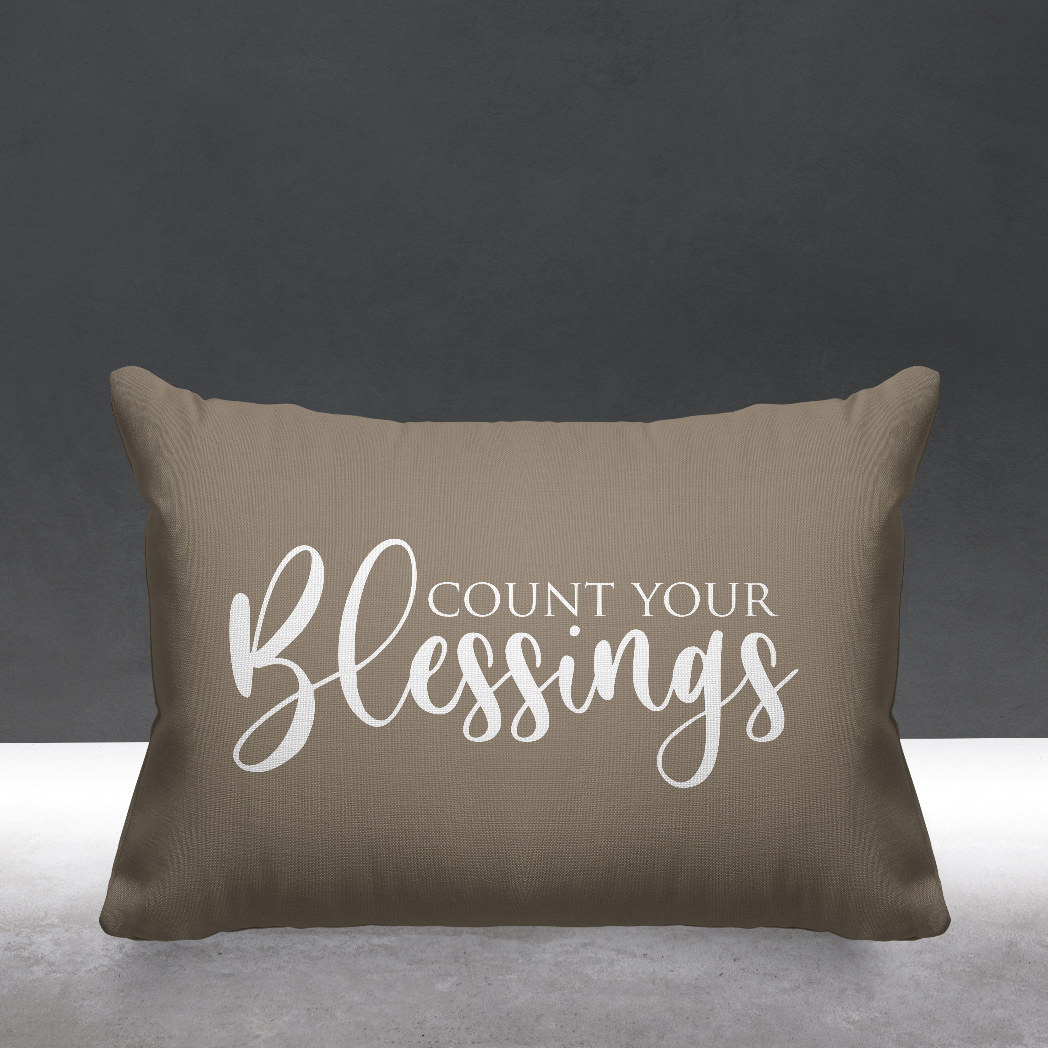 ULLI HOME Aspire Count Your Blessings Outdoor Rectangular Pillow Cover ...