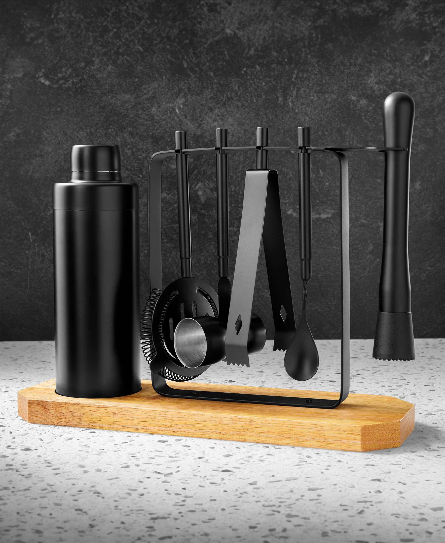 Godinger Silver Art Co Noir 7 Piece Bar Tool Set - Wayfair Canada