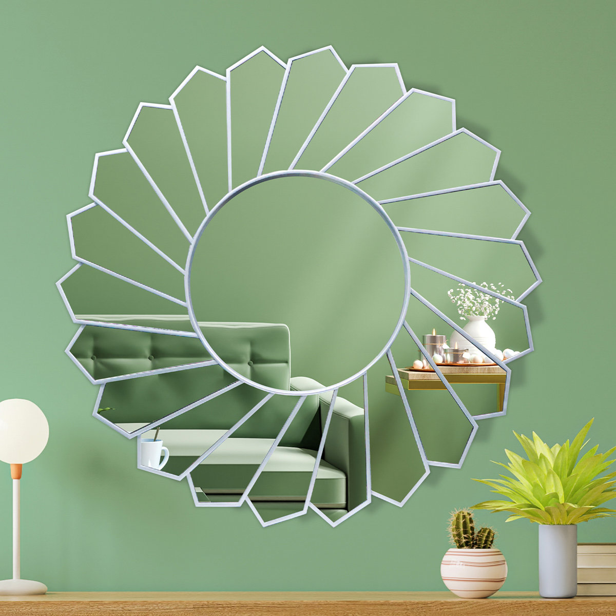 Wrought Studio™ Mangesh Geometrical Parallelogram Accent Mirror ...