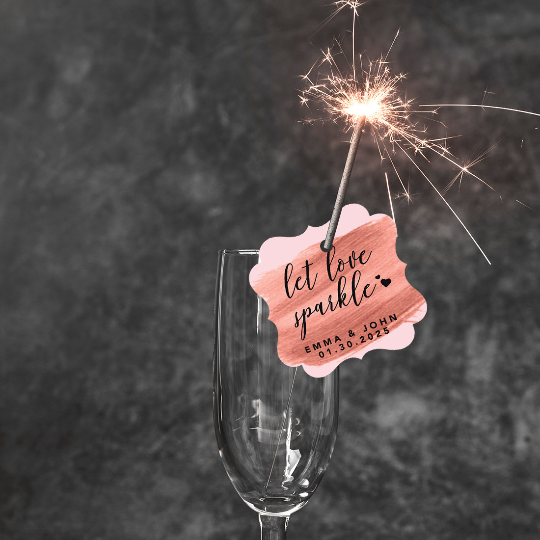 Koyal Wholesale Custom Fancy Frame Let Love Sparkle Paper Tags with ...