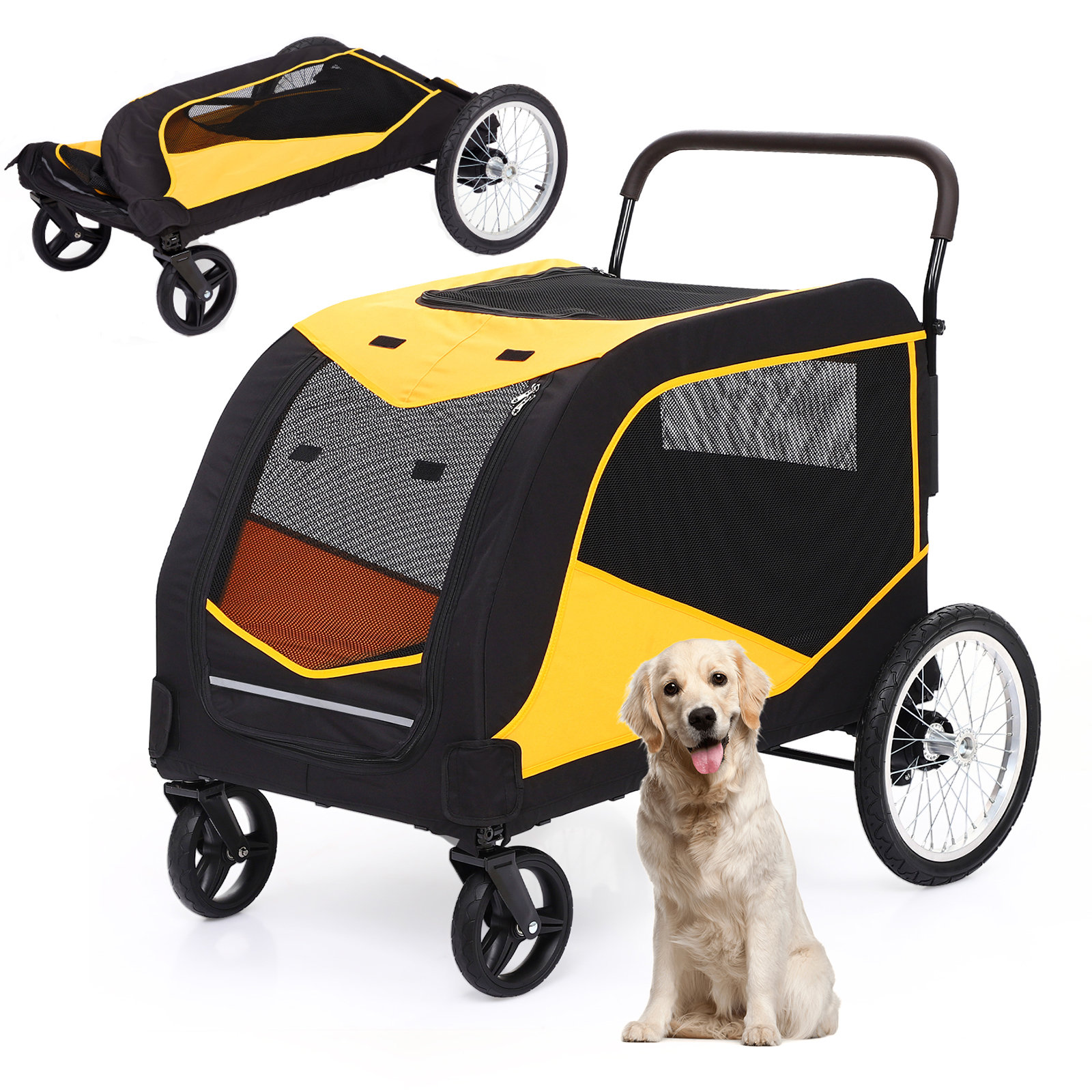 Sangdo Dog Stroller For Large Dogs, Heavy Duty Pet Stroller For Medium ...