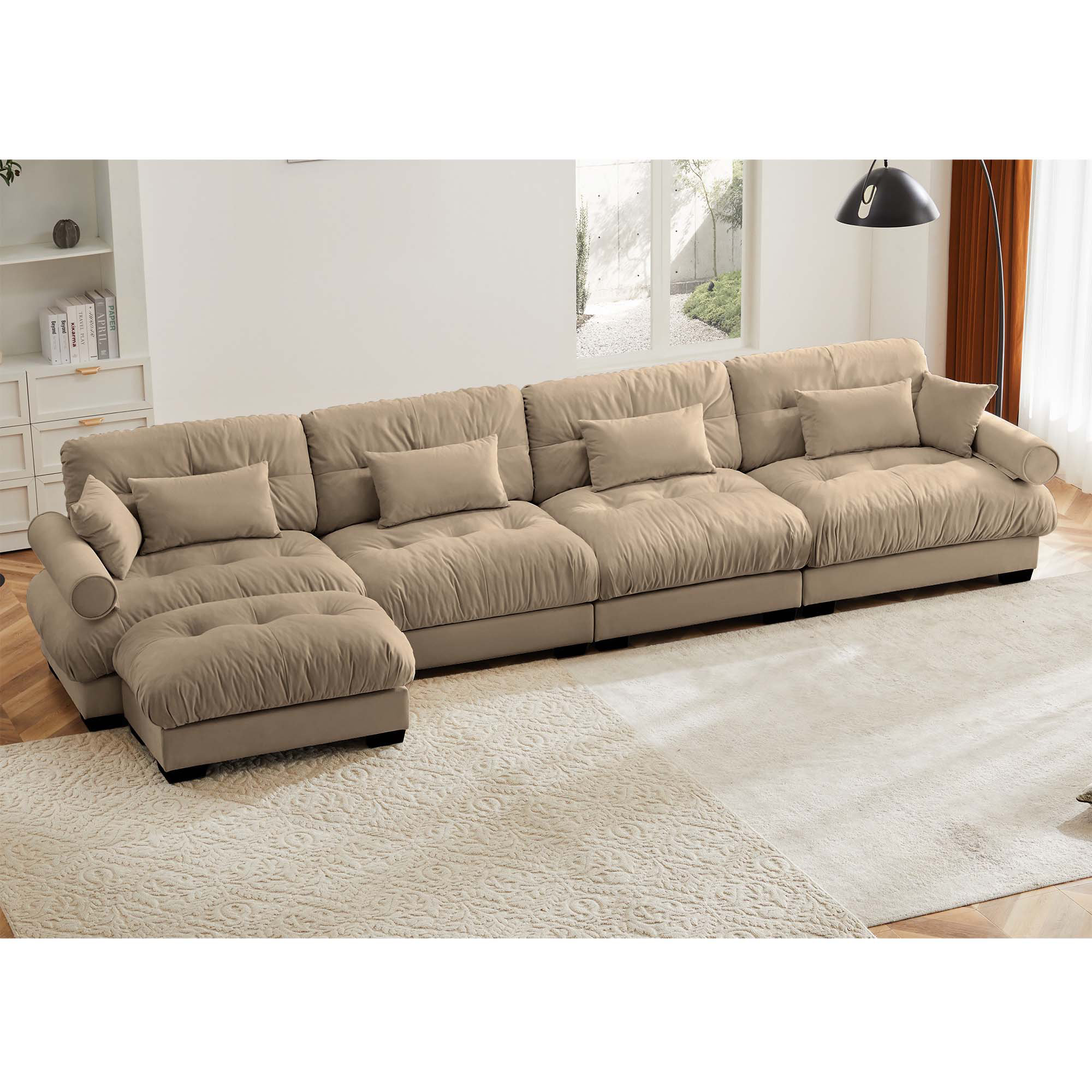 Everly Quinn Versatile Convertible Modular Sofa for Living Room ...