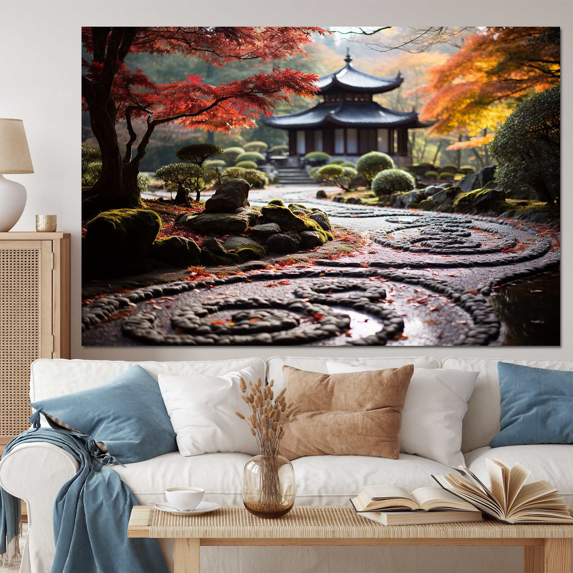 Millwood Pines Japon Art Zen Garden Serenity III - Japan Art Canvas ...
