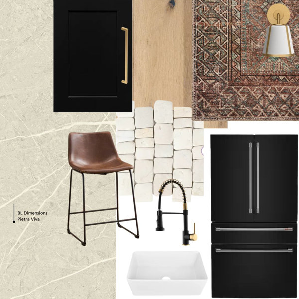 Wrought Studio 96 in. / 8' Pietra Viva Laminate Countertop Kit with Ora ...