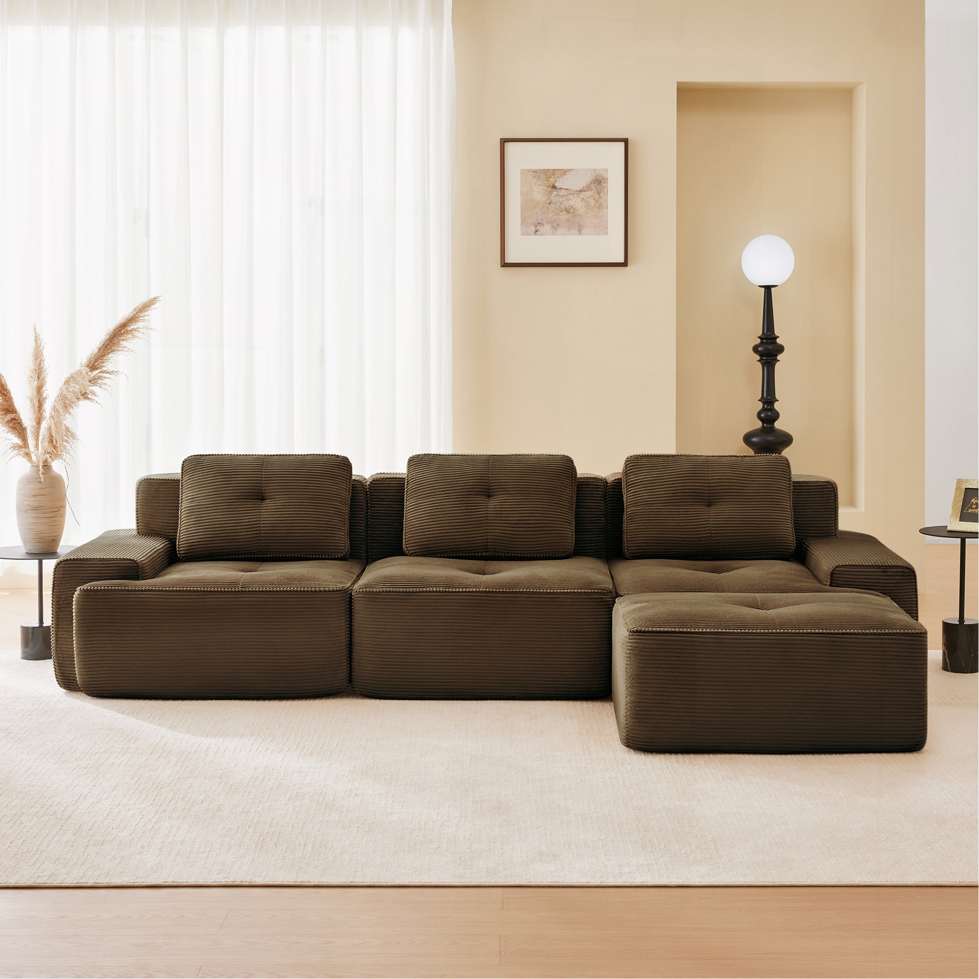Latitude Run® Modern L-Shaped Modular Sectional Sofa For Living Room ...